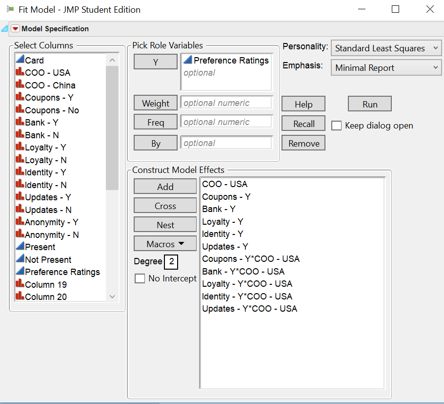 Solved Difference Between Jmp And Excel In Dummy Variable Regression