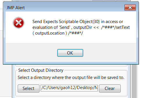 Solved: Why this bug happens occasionally? (Send Expects Scriptable Object) - JMP User Community