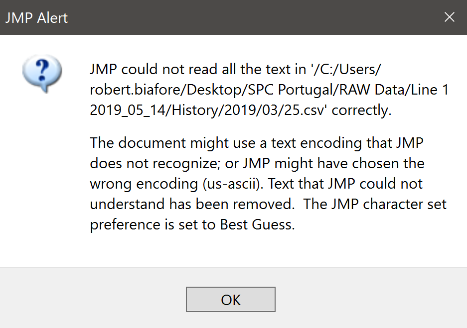 Solved: .csv Import error - JMP User Community Solved: .csv Import error - JMP User Community