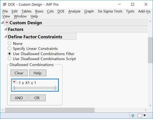 Solved 실험계획법에서 제한조건을 설정하는 방법 Jmp User Community