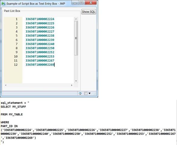 A Script Box to Convert Pasted Lists into Comma Separated Format - JMP User Community