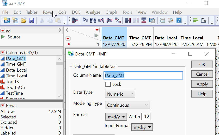 Solved: Cannot rename Columns by Select-And-Click in JMP15 - JMP User Community