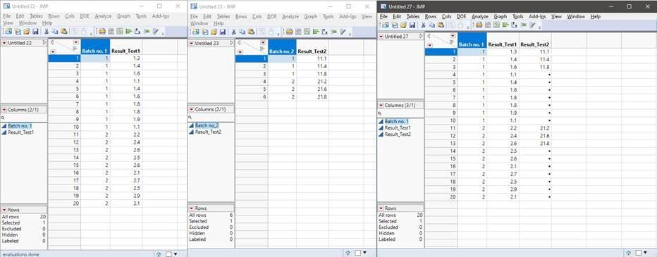 Solved: Merge data tables - JMP User Community