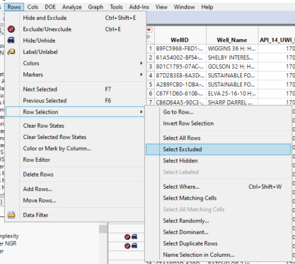 Option to select hidden or excluded columns - JMP User Community