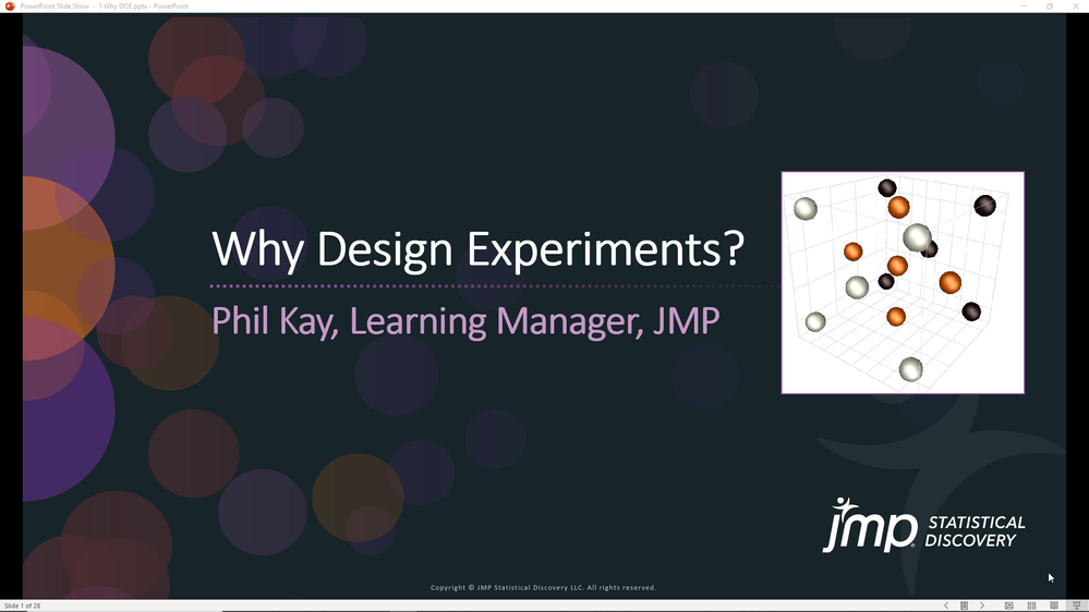 Why You Should Use Design of Experiments: A 3-part Video Series - JMP User Community