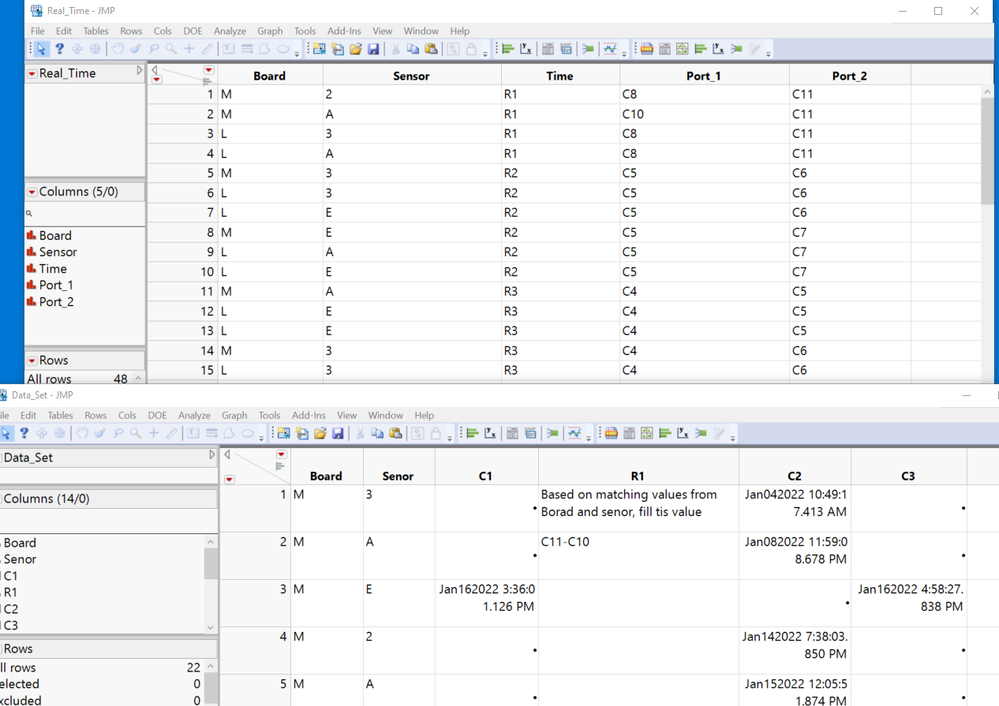 Generate Extra Columns And Its Values Based On Two Tables Jmp User