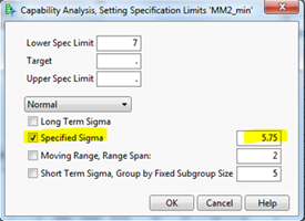 Solved: How to calculate Cpk with specified sigma - JMP User Community