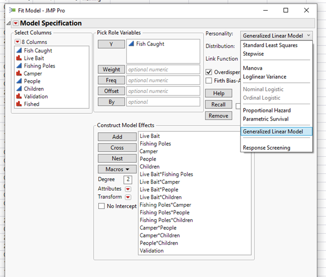Where Is The Zero Inflated Poisson Regression Option In Jmp 16 Jmp User Community 