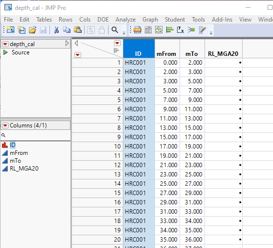 Solved Re Using In Column Data To Calculate A New Column Jmp User