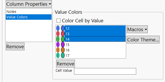 Solved: Value Colors - same color for a block of values? - JMP User Community