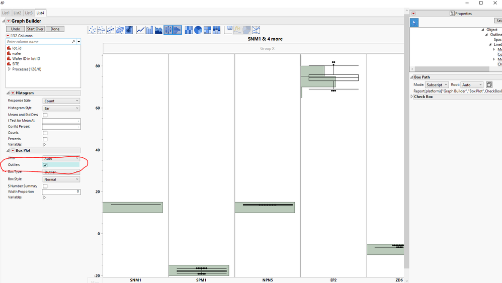 Solved Referencing Box Plot Outliers Checkbox In Graph Builder Jmp User Community