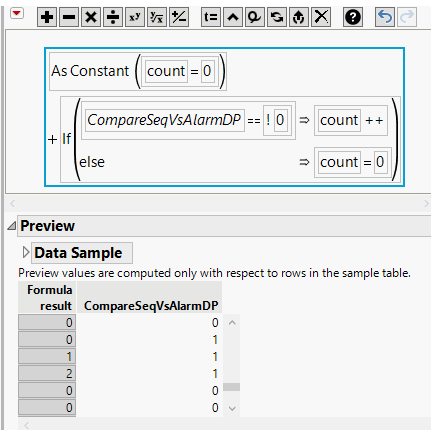 Solved: Re: How to add Continuous Count row with IF statement - JMP User Community