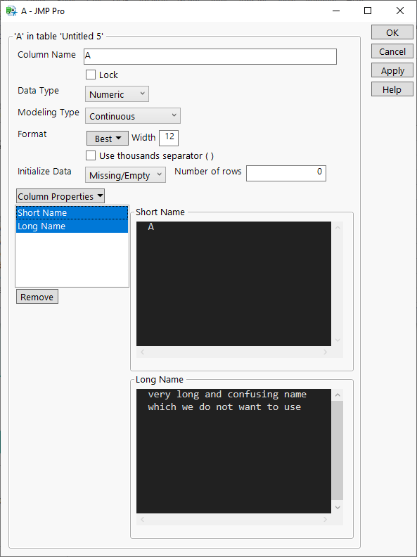 Solved Re Using A Symbol In Place Of A Column Name Jmp User Community