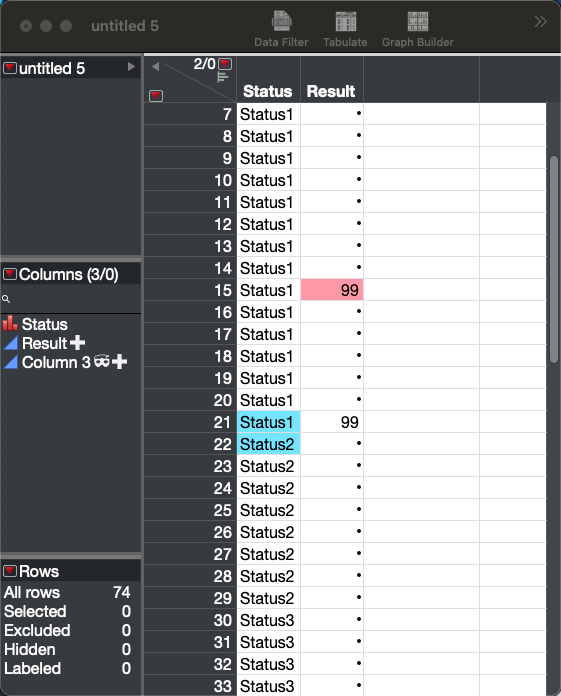 Solved: Row Problem - JMP User Community Solved: Row Problem - JMP User Community