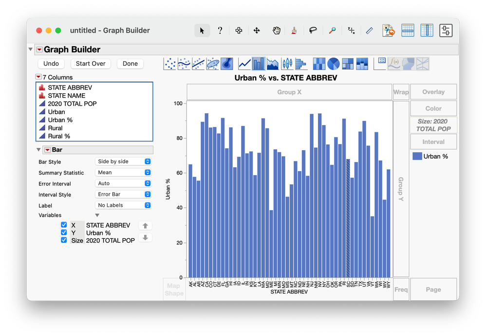 Solved: Re: How to create a bar-mekko chart (variable width bar chart) in JMP / Graph Bu ...