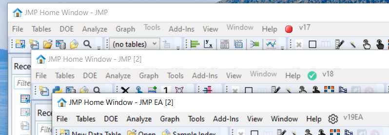 Identify different JMP versions - JMP User Community