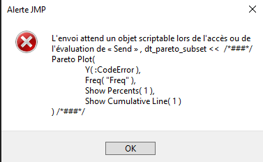 Solved: How to creat a script that generat a Pareto Plot with date filters - JMP User Community