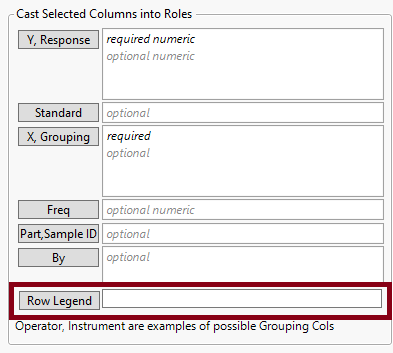 Included Row Legend Field for Chart Plotting Interface - JMP User Community