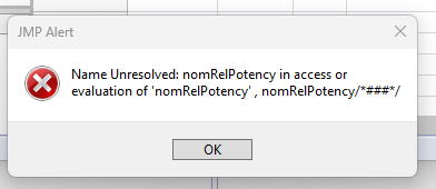 Solved: Stability Analysis Course Error Message - JMP User Community