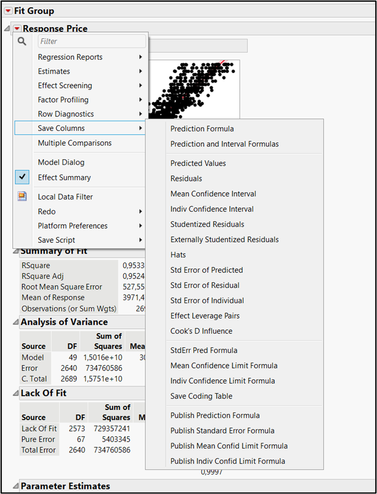 Identify formula column in model platform - JMP User Community