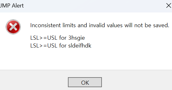 How Can I Display The Usl And Lsl Limit Values As The Same Jmp User