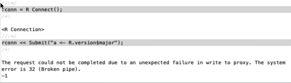 R Integration: The request could not be completed due to an unexpected failure i... - JMP User ...