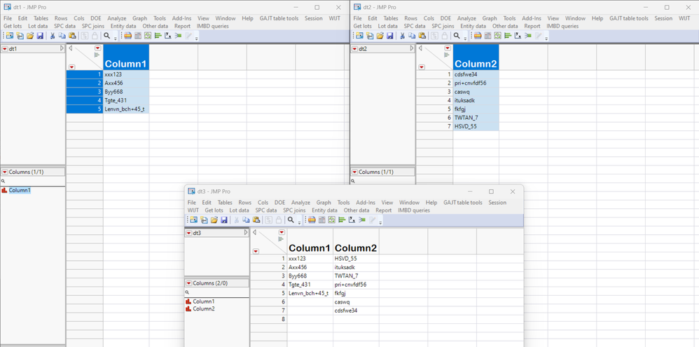 Solved Mapping Columns In Two Different Tables By Manual Selection