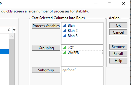 Solved: Process Screening Single Grouping Item - JMP User Community