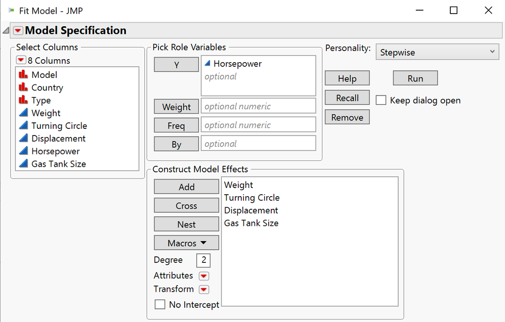 Stepwise Regression - JMP User Community