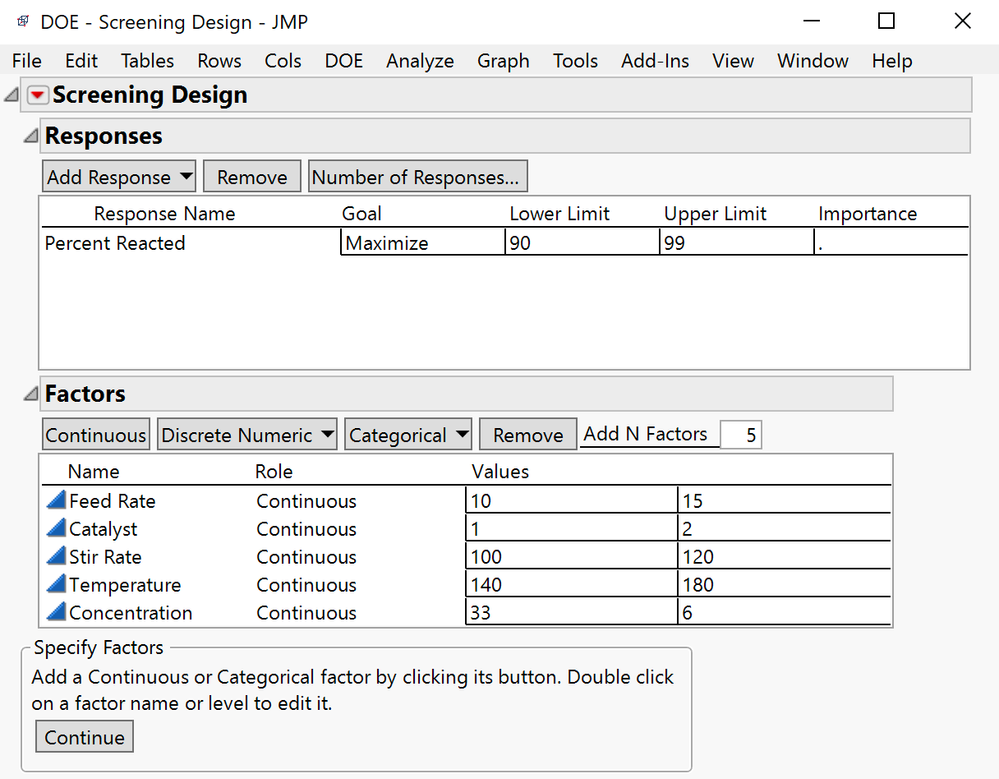 DOE Fractional Factorial Design - JMP User Community