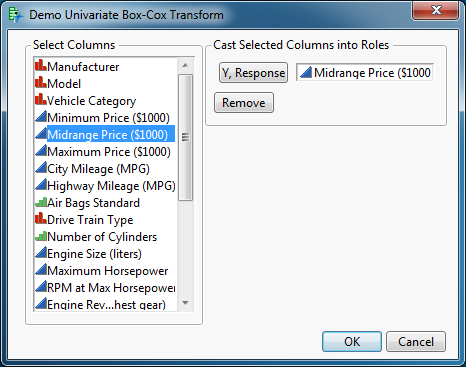 Demonstrate the Univariate Box-Cox Transform - JMP User Community