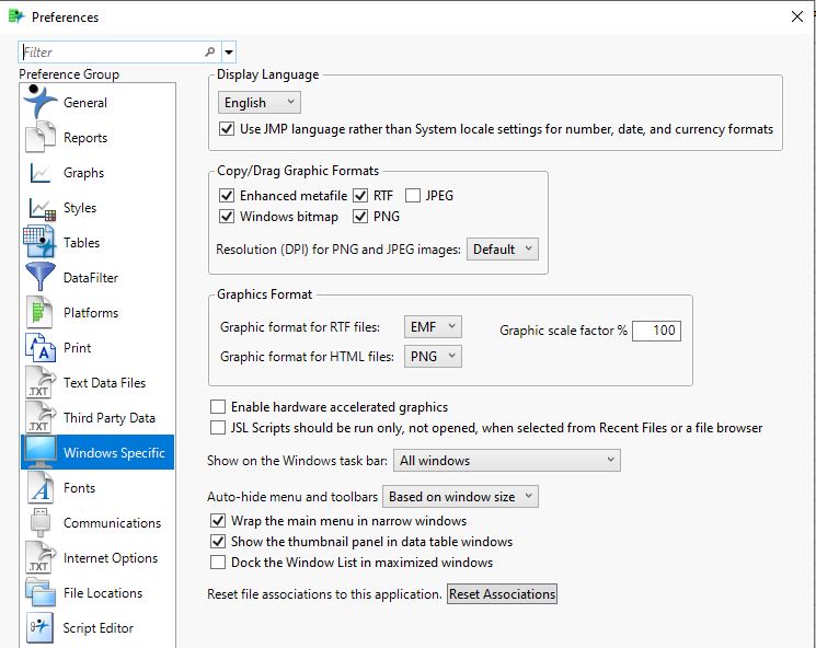 Solved: Force JMP preferences (Windows specific) in jsl script - JMP ...