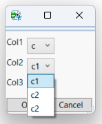 Solved: GUI Combo Box based on Two Related Columns - JMP User Community