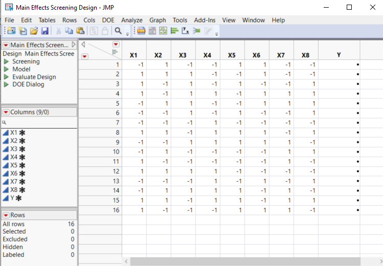 Solved: Main effect screening design vs. OFAT: which is best? - JMP ...