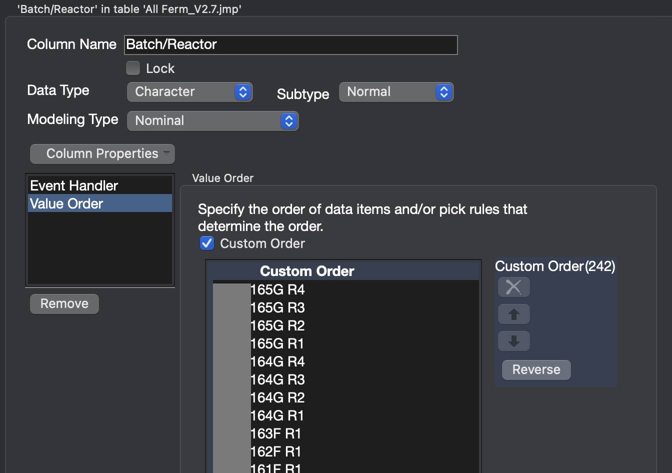 Solved: How to change the sort order of values in a local data filter ...
