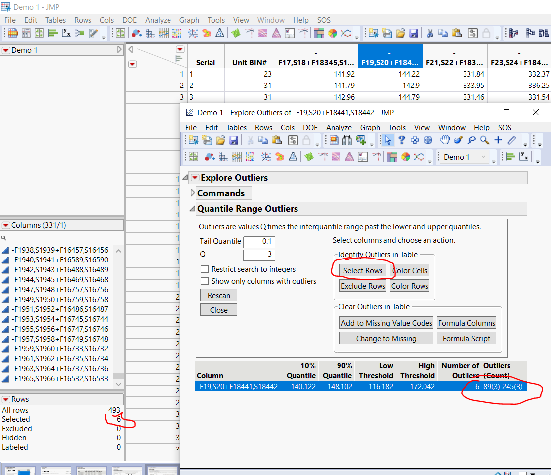 Solved: How to selecte or delete outliers automatic ? - JMP User Community