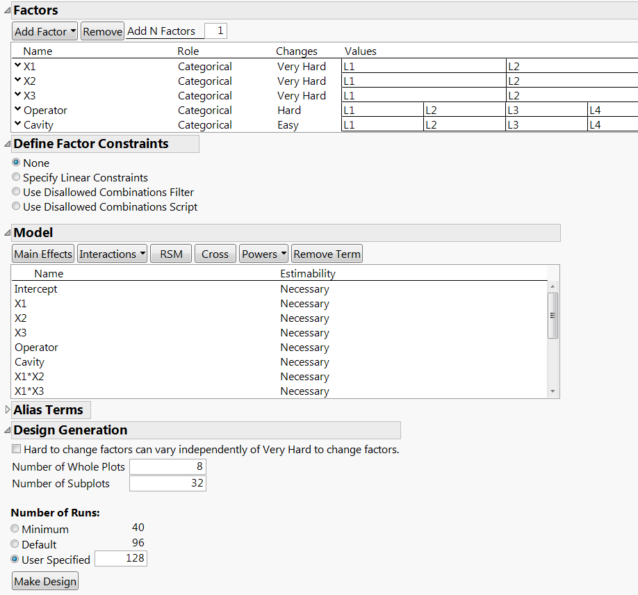 DOE- Custom Design with Blocking - JMP User Community