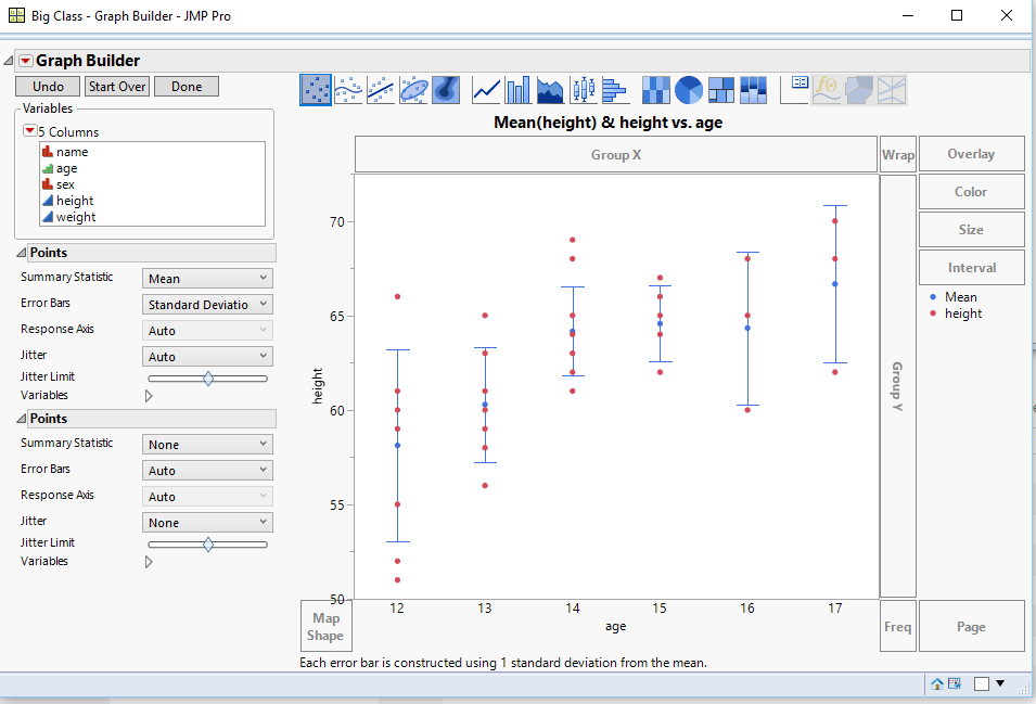 Solved Standard Deviation Bars Jmp User Community
