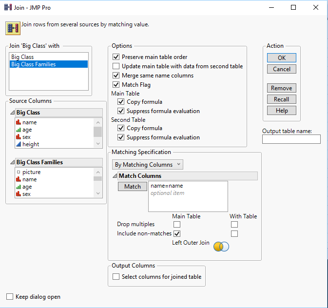 Joining Tables With Different Column Lengths Jmp User Community