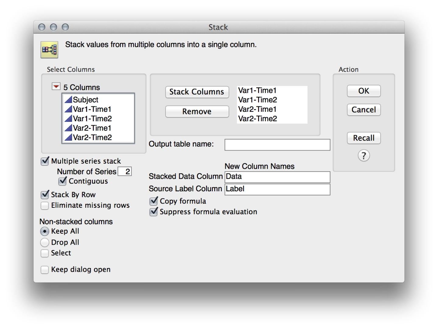 Solved: Transposing from short form to long form data - JMP User Community
