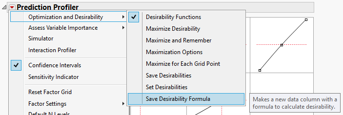 Solved: How do I extract the desirability formula as a function of the ...
