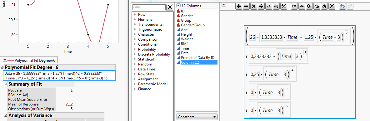 Solved: Formula for polynomial function / Finding Area under the Curve - Page 2 - JMP User Community