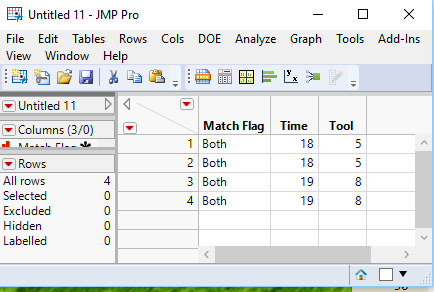Solved: join two tables different row numbers - JMP User Community