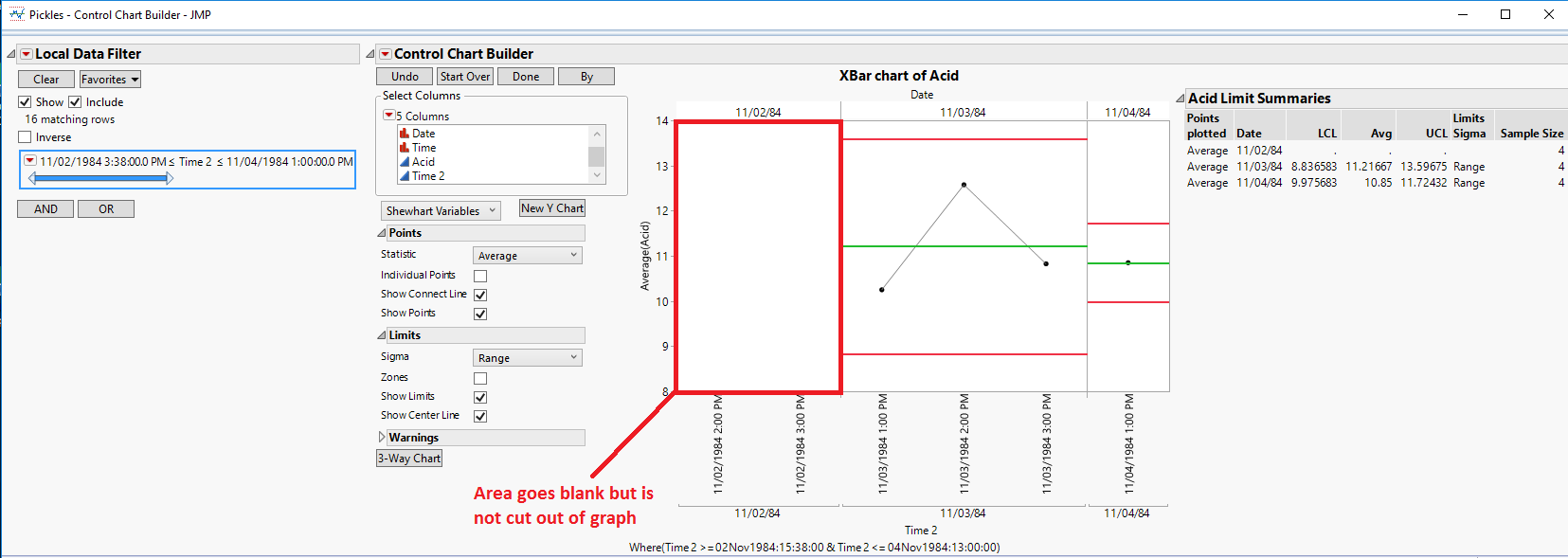 Solved Date Filter On Control Chart Jmp User Community