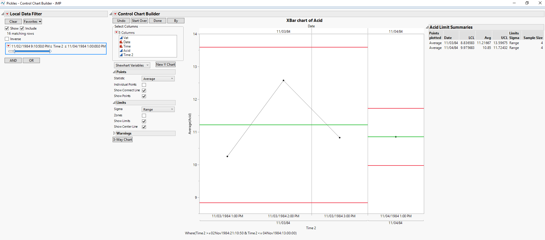 Solved Date Filter On Control Chart Jmp User Community