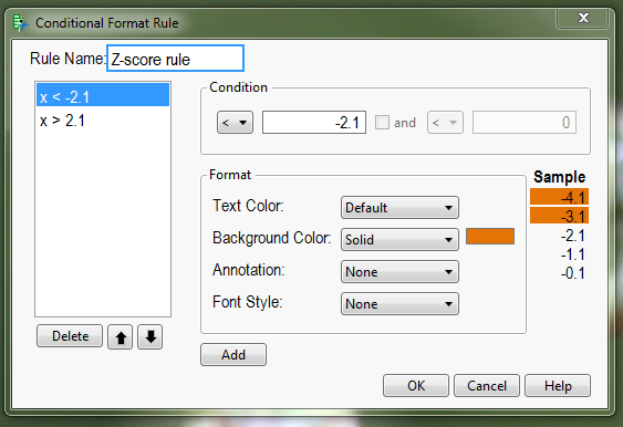 Solved: Conditional Formatting Columns in a Table Box - JMP User Community