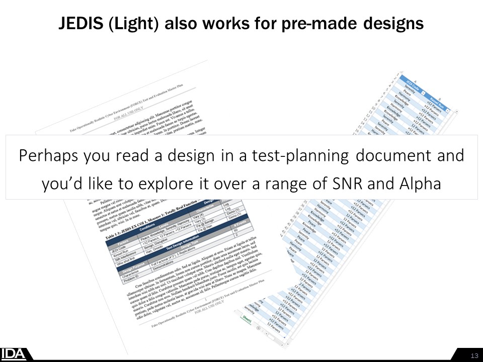 JEDIS: The JMP® Experimental Design Iterative Solver ( US 2018 143 ...