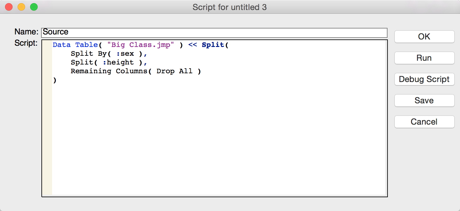 Solved: Split documentation. - JMP User Community