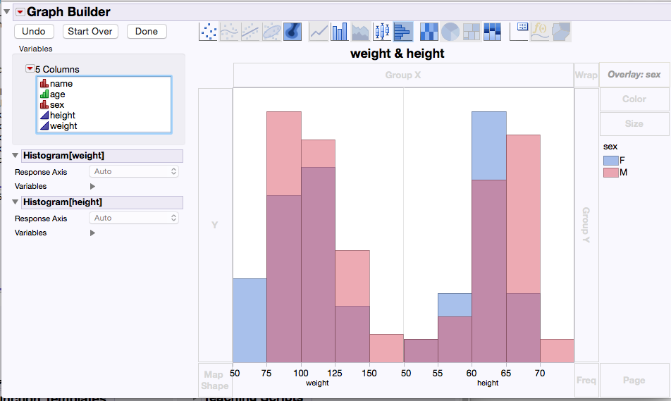 Solved: How to color continuous data histogram based on category data ...