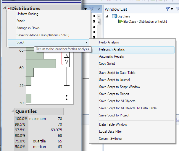 Solved: keyboard shortcut to rerun last dialog box used - JMP User Community